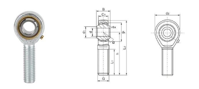 POS12 Rod End (Size:12x30x69mm), POS12 bearing 12x30x69 - Hubei Parts ...