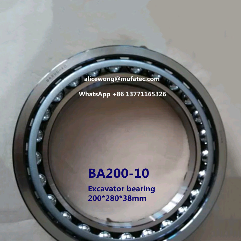 BA200-10 Excavator Bearing Thin Section Angular Contact Ball Bearing ...