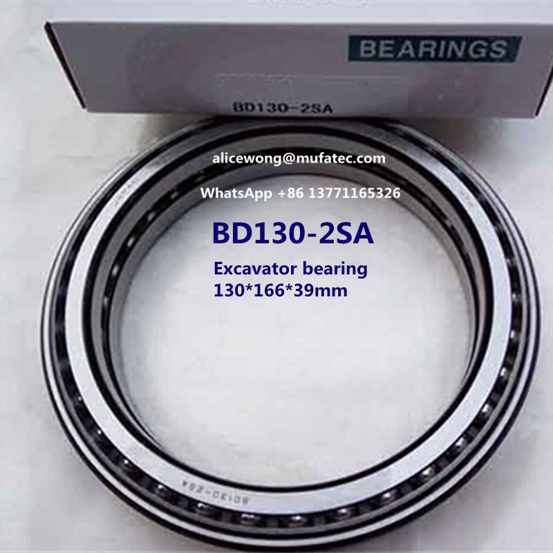 BD130-2SA Excavator Bearing Thin Section Angular Contact Ball Bearing ...