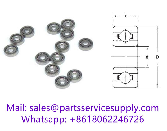 693 (Equivalent Part No.:R-830) Metric Size Miniature Ball Bearing Size ...