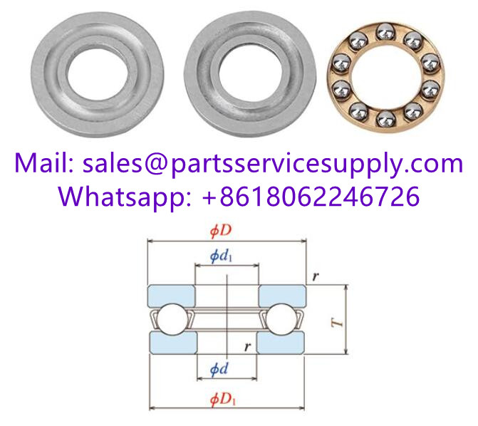 F12-21M Single Direction Thrust Ball Bearing Size:12x21x5mm, F12-21M ...