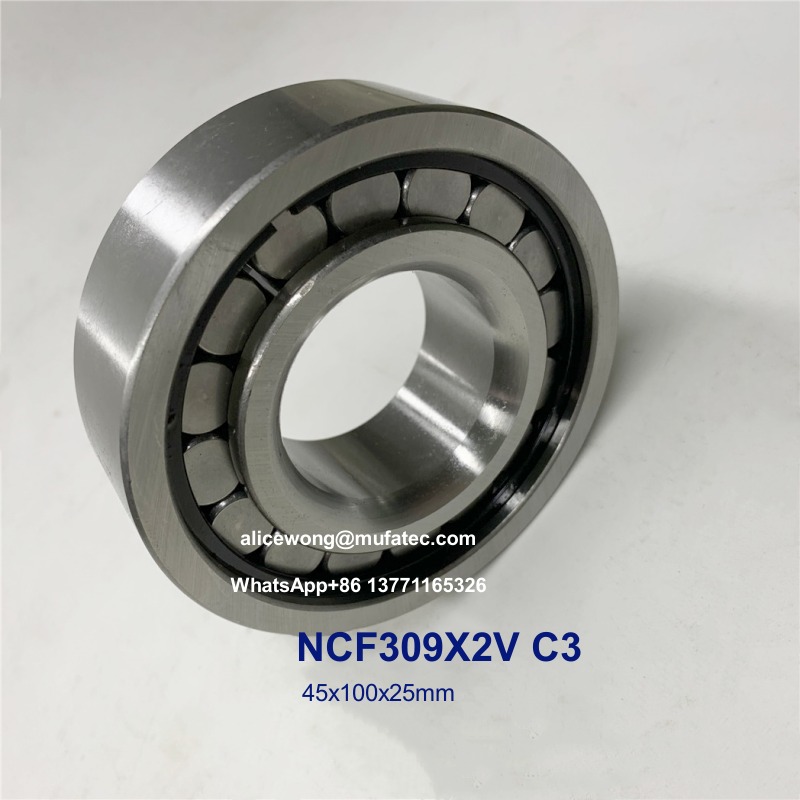 NCF309X2V C3 Cylindrical Roller Bearings 45x100x25mm, NCF309X2V C3 ...