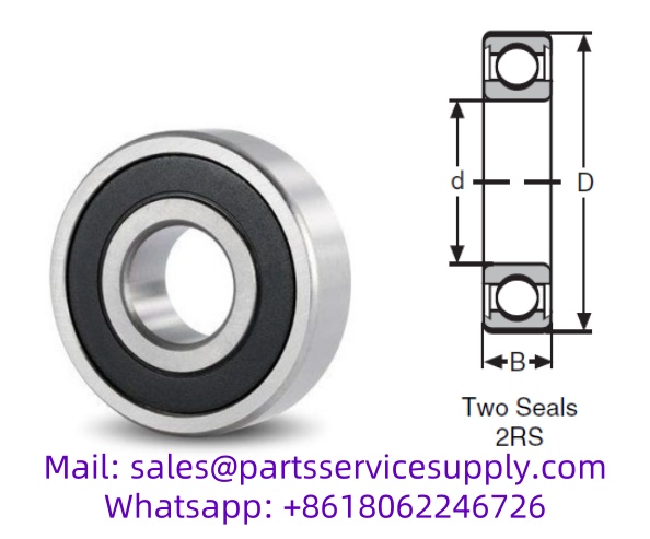6302-2RS Deep Groove Ball Bearing (Alt P/N: 6302.2RSR, BLN15), 6302-2RS ...