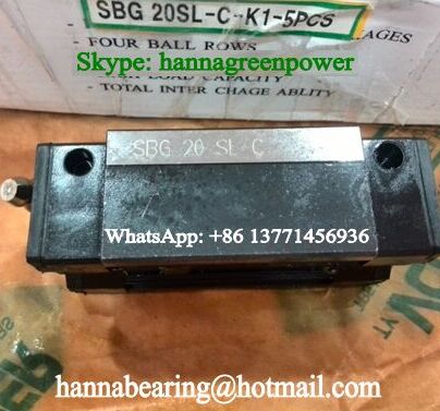 SBG 20 SL-C Linear Guide Block 20x44x30mm, SBG 20 SL-C bearing 20x44x30 ...