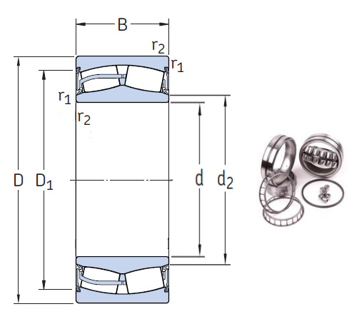 23152-2CS5/VT143 Spherical Roller Bearings 260*440*144mm, 23152-2CS5 ...