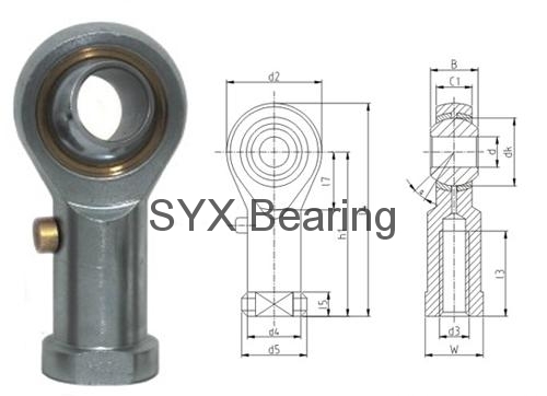 Rod End Bearing PHS22, PHS22 bearing 22x50x28 - Shanghai Yongxing ...
