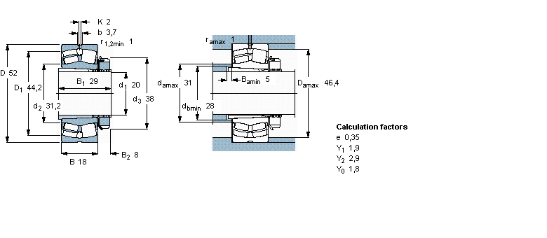 SKF 22224 EK + H 3124 bearing stock, Dimensions, Drawing - www ...