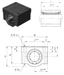 Linear ball bearing SC50UU | Samick | 50 mm - www.tradebearings.com
